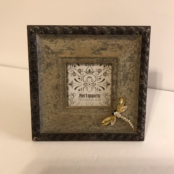 Pier 1 | Accents | Pier 3x3 Wood Frame With Clear Rhinestone And Gold ...